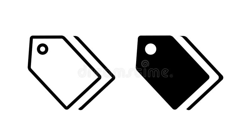 Price Tag Icon Vector in Double Shape Concept Stock Vector ...