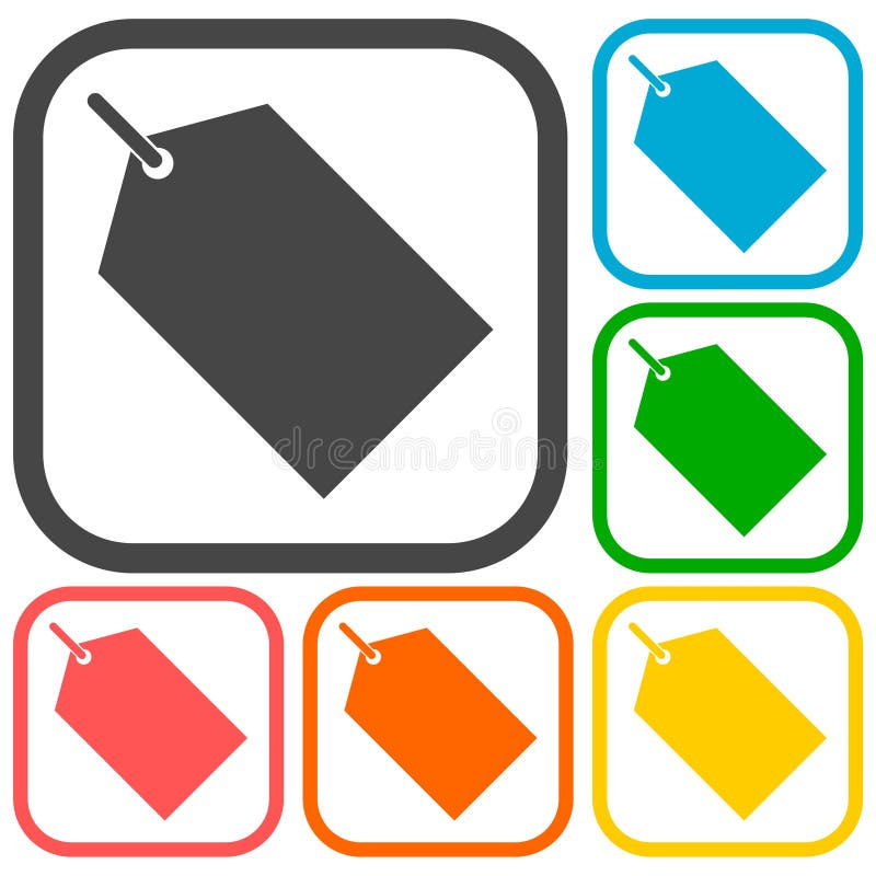 Price tag icons set stock vector. Illustration of business - 91283118