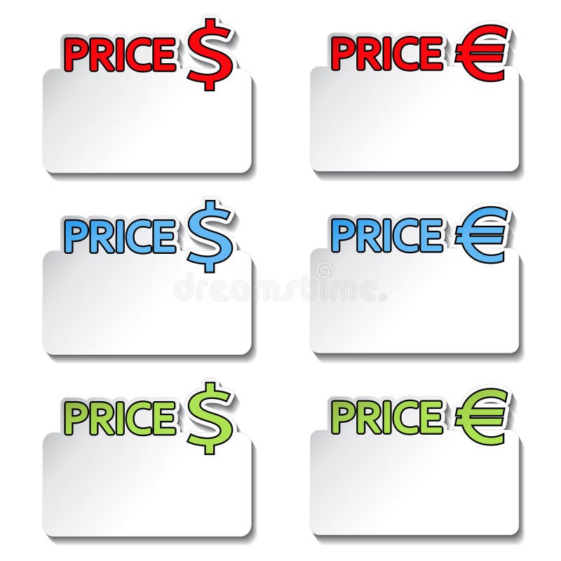 Price-tag item - stickers stock vector. Illustration of green - 24227082