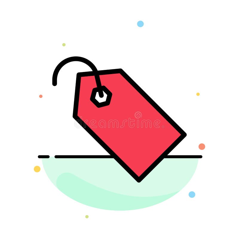 Price, Tag, Label, Ticket Abstract Flat Color Icon Template Stock ...