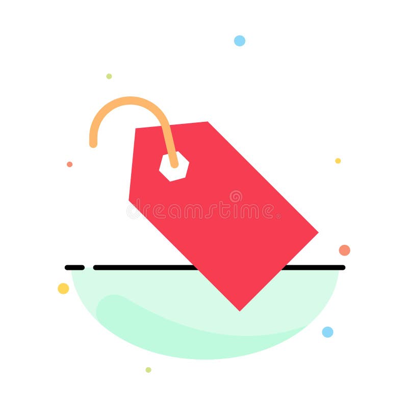 Price, Tag, Label, Ticket Flat Color Icon. Vector Icon Banner Template ...