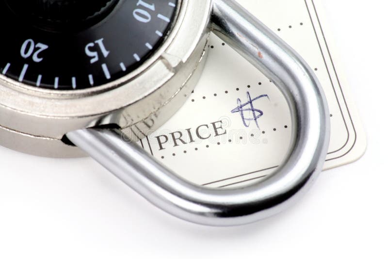 Price tag and lock stock photo. Image of dollar, inflation - 1528546