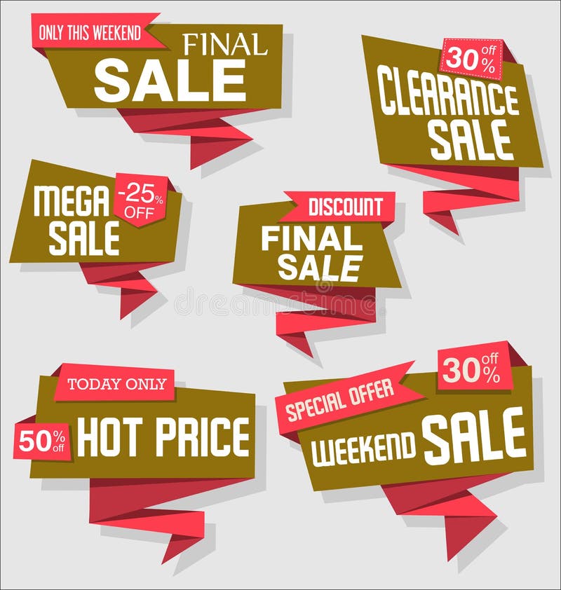 Price Tag Modern Colorful Collection Stock Illustration - Illustration ...
