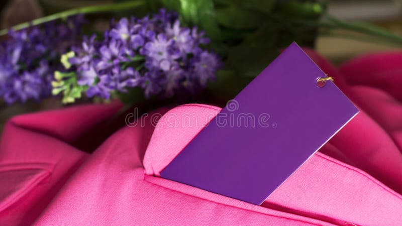 Price Tag on a Women`s Pink Jacket Stock Photo - Image of discount ...