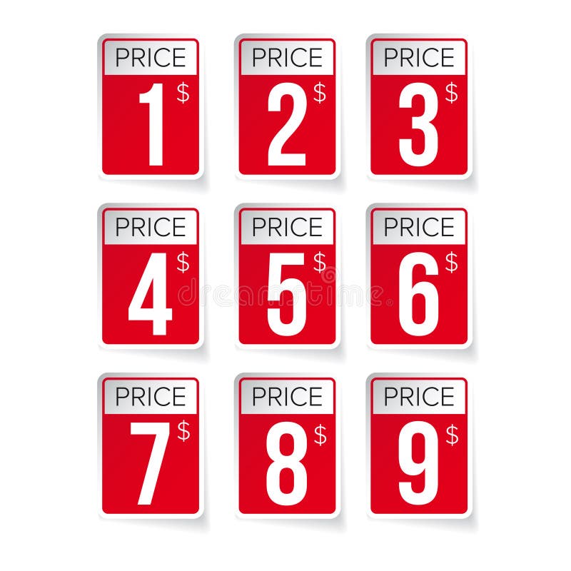 Price Tag Set Vector Labels Stock Vector - Illustration of hang ...