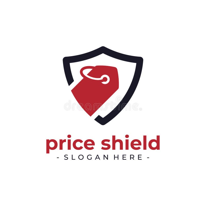 Price Tag Shield Logo Template Design Stock Vector - Illustration of ...