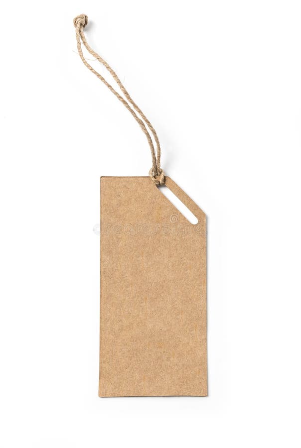 Price tag with string stock image. Image of isolated - 112348909