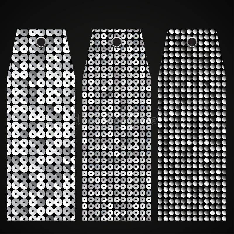 Price Tag, Tag with Shiny Silver Sequin. Eps 10. Stock Vector ...