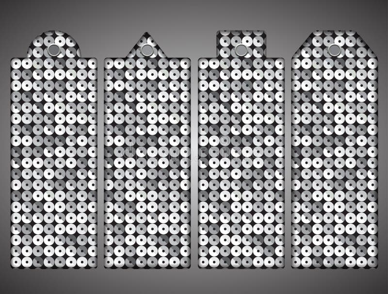 Price Tag, Tag with Shiny Silver Sequin. Eps 10. Stock Vector ...