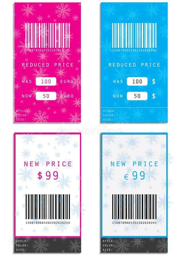 Price tags stock vector. Illustration of isolated, closeup - 17341986