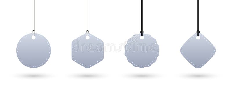 Price Tags. Price Tags of Different Shapes on a String Stock Vector ...