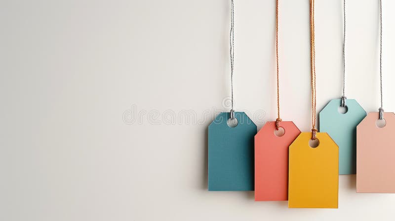 Price Tags with Different Values Stock Illustration - Illustration of ...