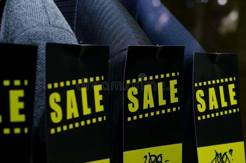 Price Tags with Discounts on Things Stock Image - Image of boutique ...