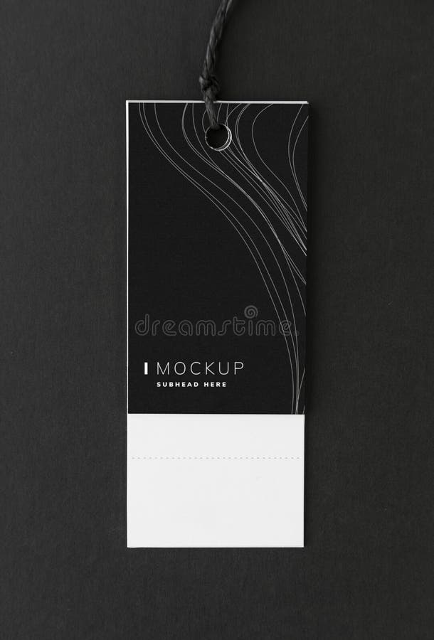 Black Price Tag Design Mockup Stock Photo - Image of blank, pricing ...