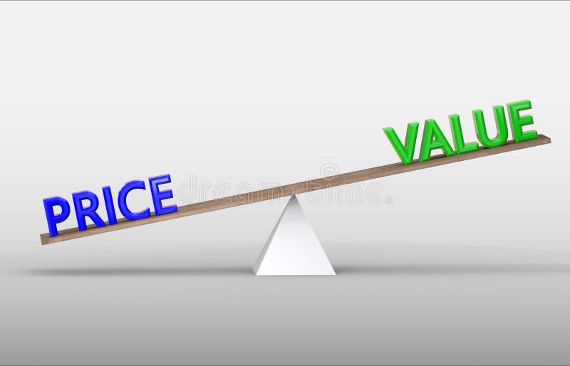 Price Value Scale Concept stock illustration. Illustration of activity ...