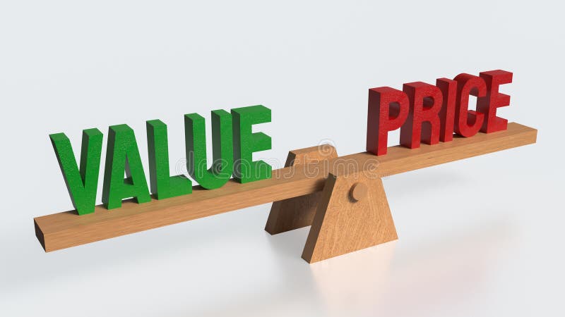 The Price and Value Text for Business Concept 3d Rendering Stock ...