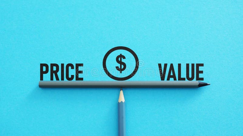 Value and Price Balance is Shown Using the Text and Scales Stock Image ...