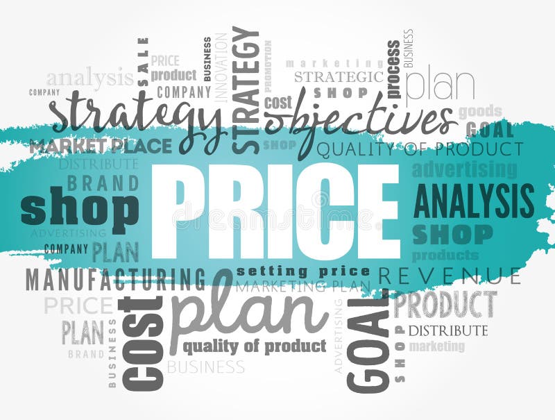 PRICE Word Cloud Collage, Business Concept Stock Illustration ...