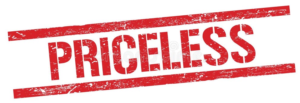 PRICELESS Text on Red Grungy Rectangle Stamp Stock Illustration ...