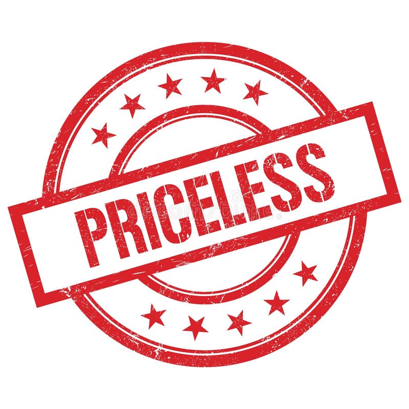 PRICELESS Text on Red Grungy Rectangle Stamp Stock Illustration ...