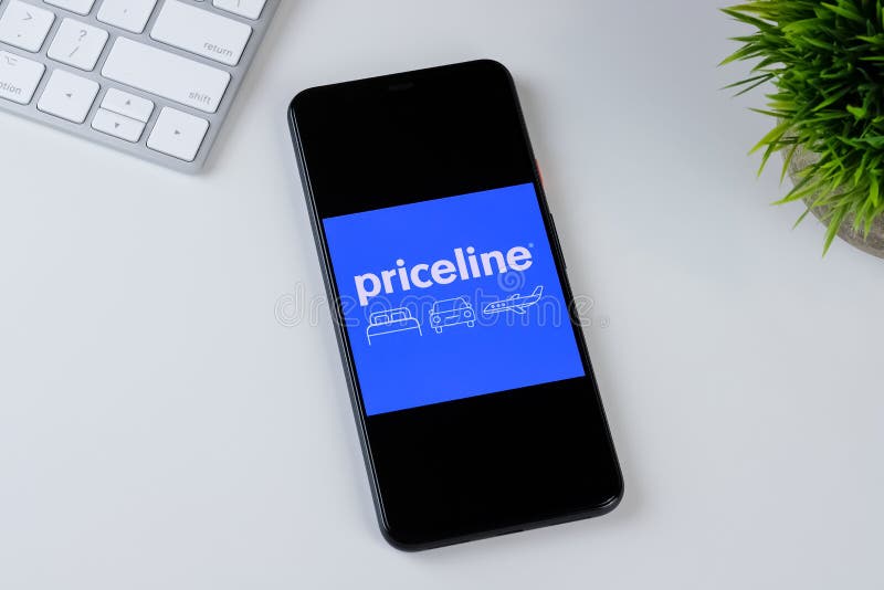 Priceline App Logo on a Smartphone Screen. Editorial Image - Image of ...
