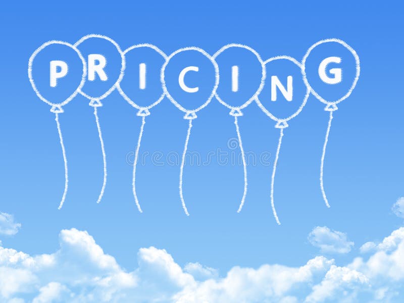 Pricing cloud shape stock illustration. Illustration of business ...