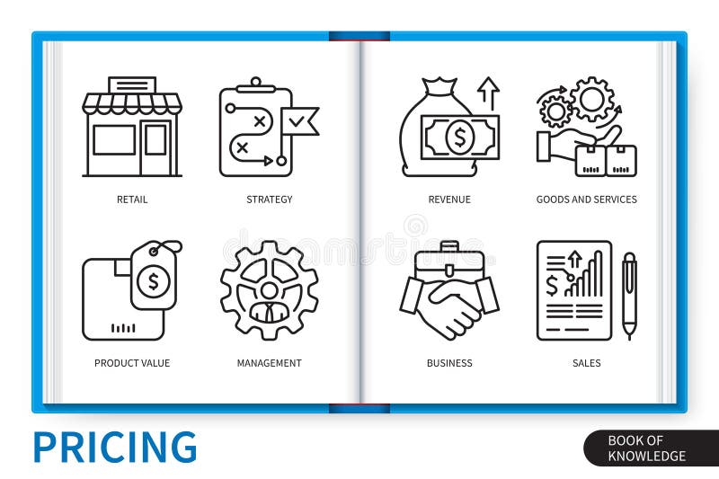 Pricing Infographics Linear Icons Collection Stock Illustration ... Pricing Infographics Linear Icons Collection Stock Illustration ...