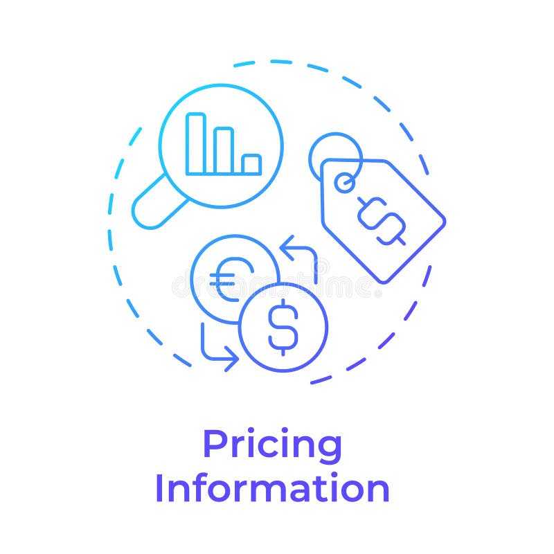 Pricing Information Blue Gradient Concept Icon Stock Illustration ...
