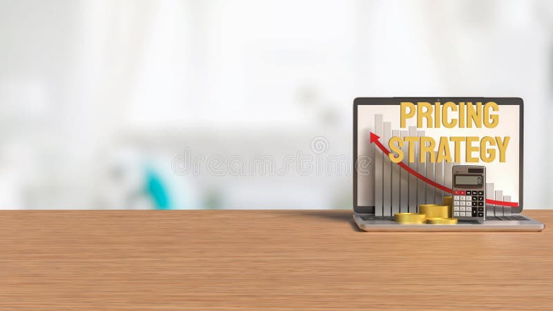 The Pricing Strategy on Notebook for Marketing Concept 3d Rendering ...