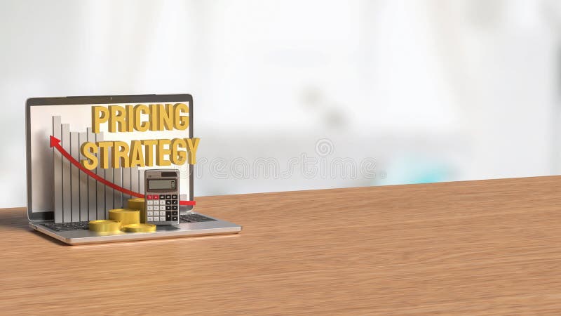 The Pricing Strategy on Notebook for Marketing Concept 3d Rendering ...