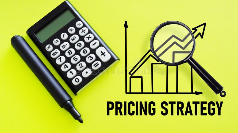Pricing Strategy is Shown Using the Text and Photo of Calculator Stock ...