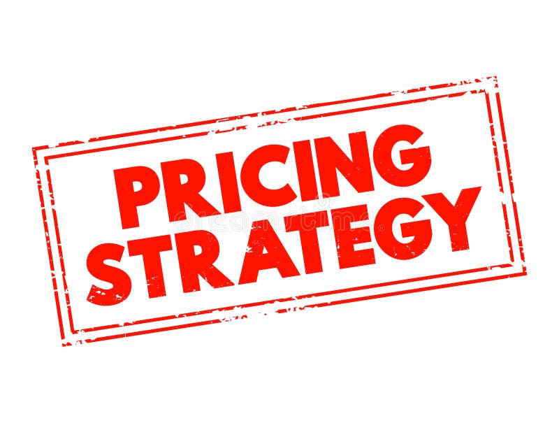 Pricing Strategy Text Concept Stamp for Presentations and Reports Stock ...