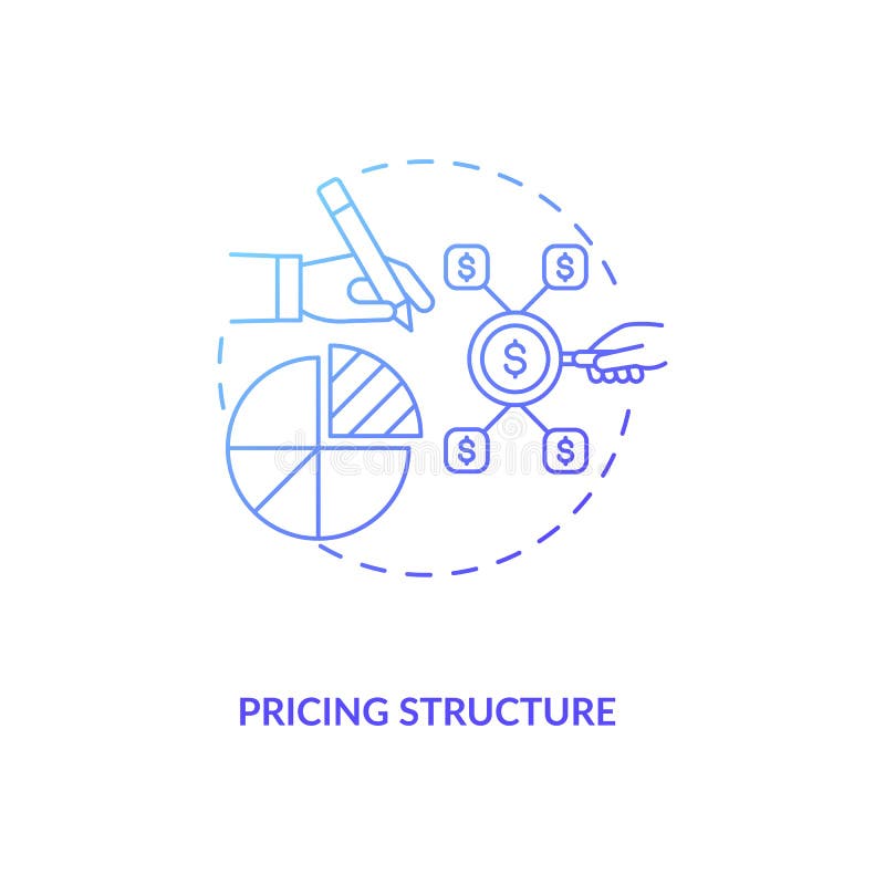 Pricing Structure Blue Gradient Concept Icon Stock Vector ...