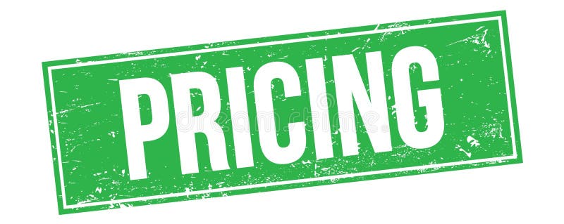 PRICING Text on Green Grungy Rectangle Stamp Stock Image - Image of ...