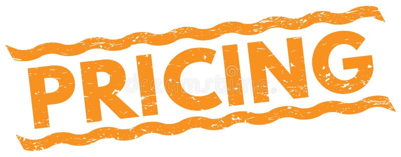 PRICING Text on Orange Lines Stamp Sign Stock Illustration - Illustration of button, icon: 255809024
