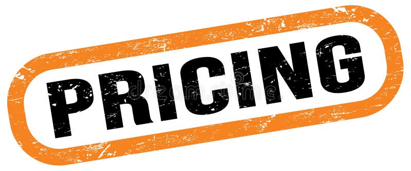 PRICING, Text Written on Orange-black Stamp Sign Stock Illustration ...