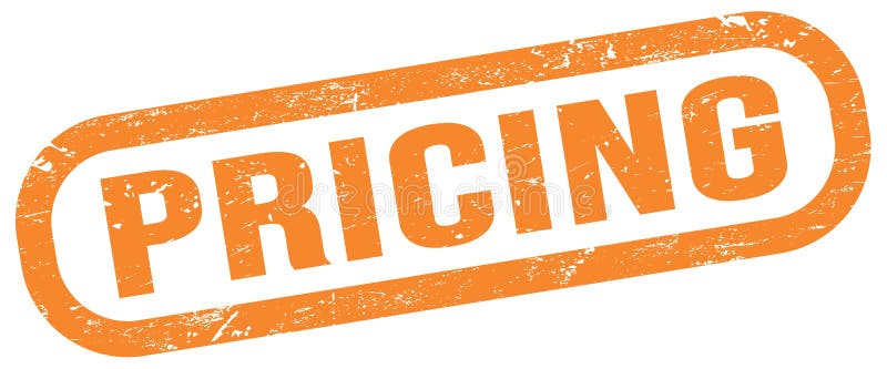 PRICING, Text Written on Orange Stamp Sign Stock Illustration ...