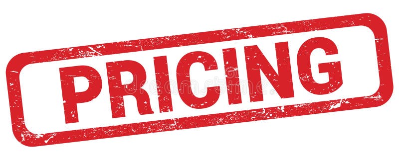 PRICING Text Written on Red Rectangle Stamp Stock Illustration ...