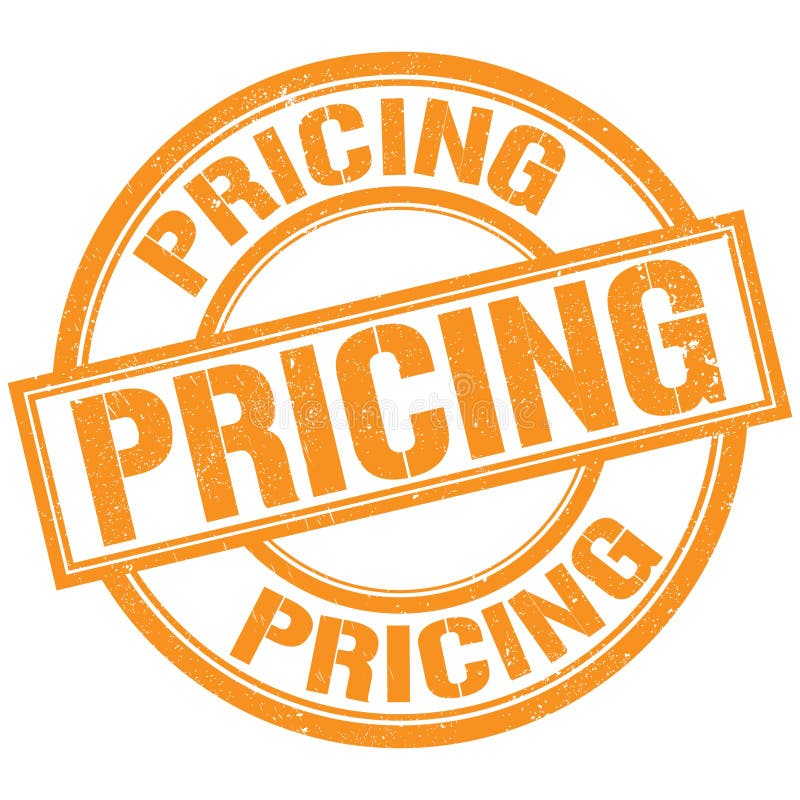 PRICING Written Word on Orange Stamp Sign Stock Illustration ...