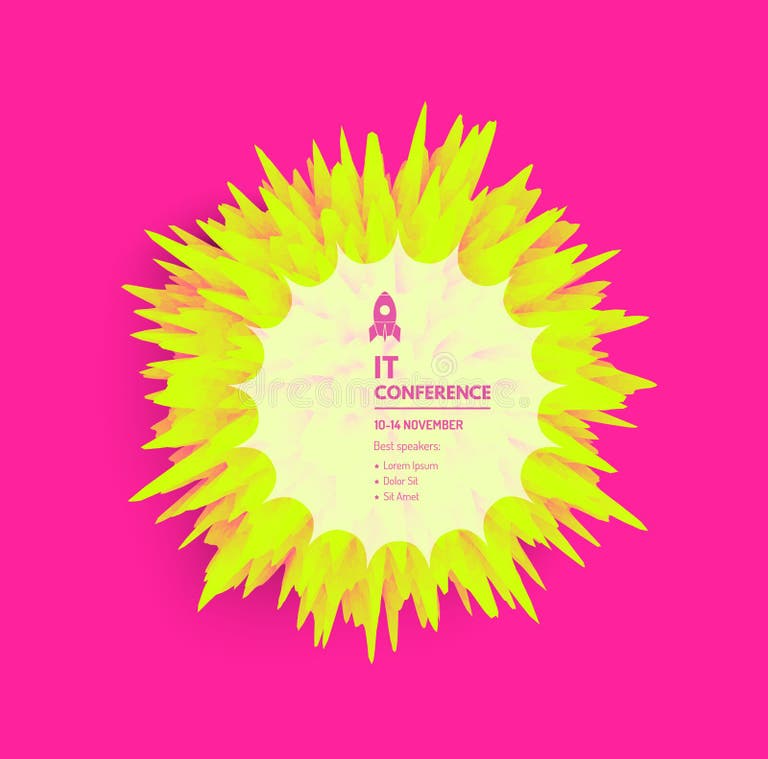 Prickly Ball for Design Project. Background with Exploding Rays ...