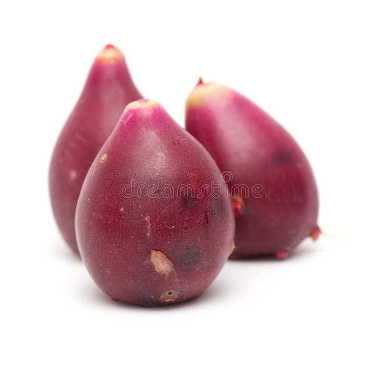 Prickly Pear Fruit Isolated on White Stock Photo - Image of purple ...
