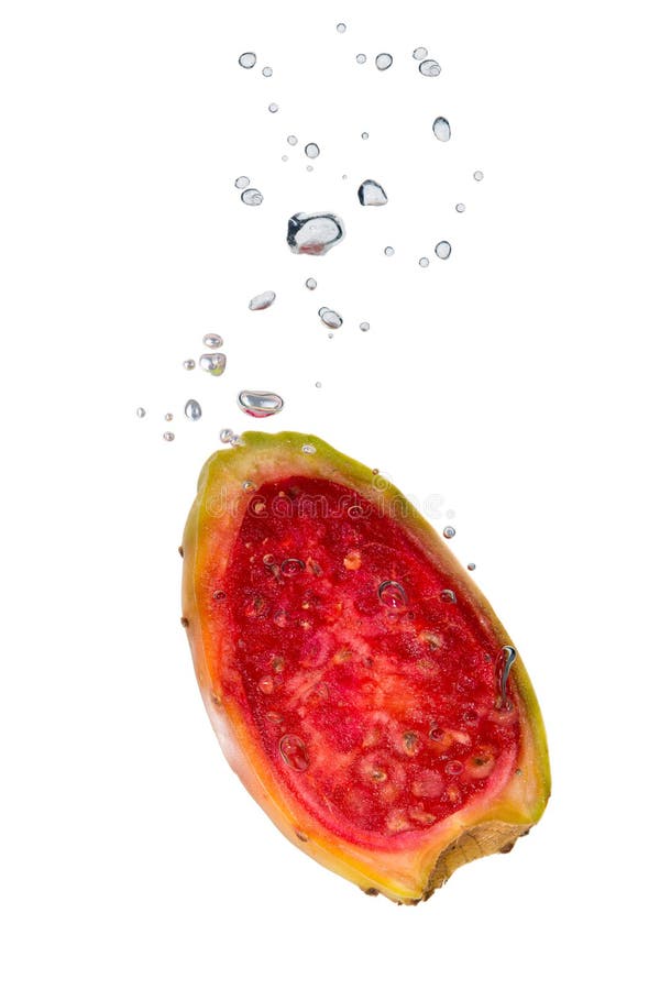 Prickly Pear in Water with Air Bubbles Stock Image - Image of water ...