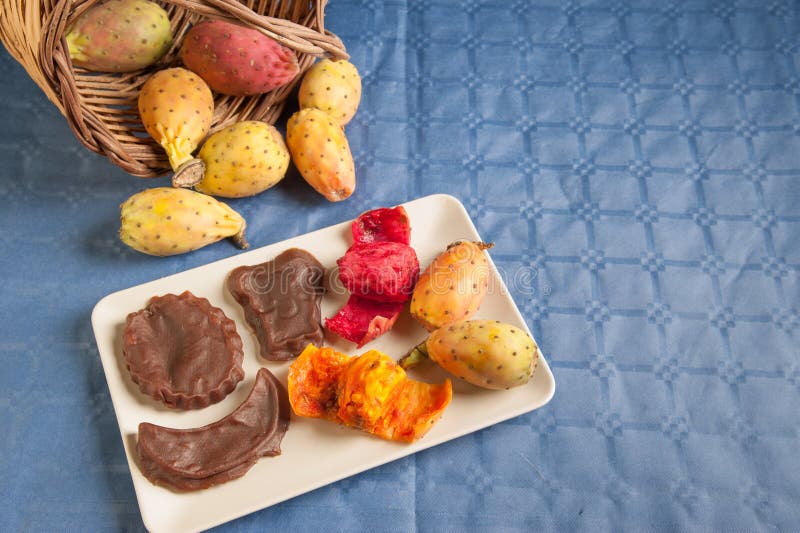 Prickly pears and mustard stock image. Image of mostarda - 201669419