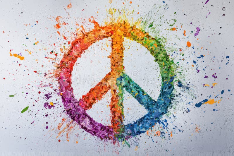 Peace Signs And Paint Splatters