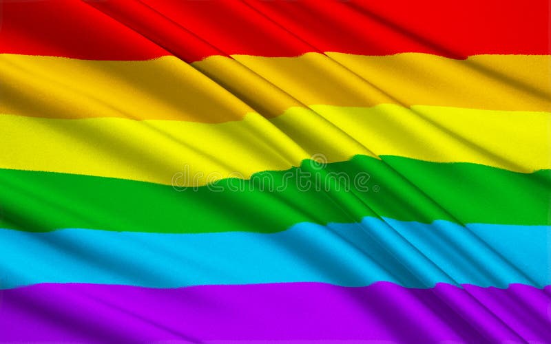 Pride Flag et coeur gais illustration stock. Illustration du ...