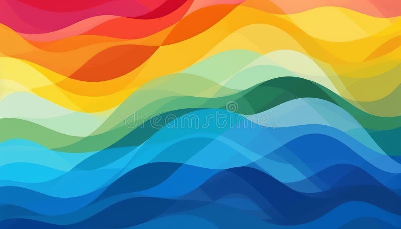 Pride Flag Wave Design Background Generative AI Stock Illustration ...