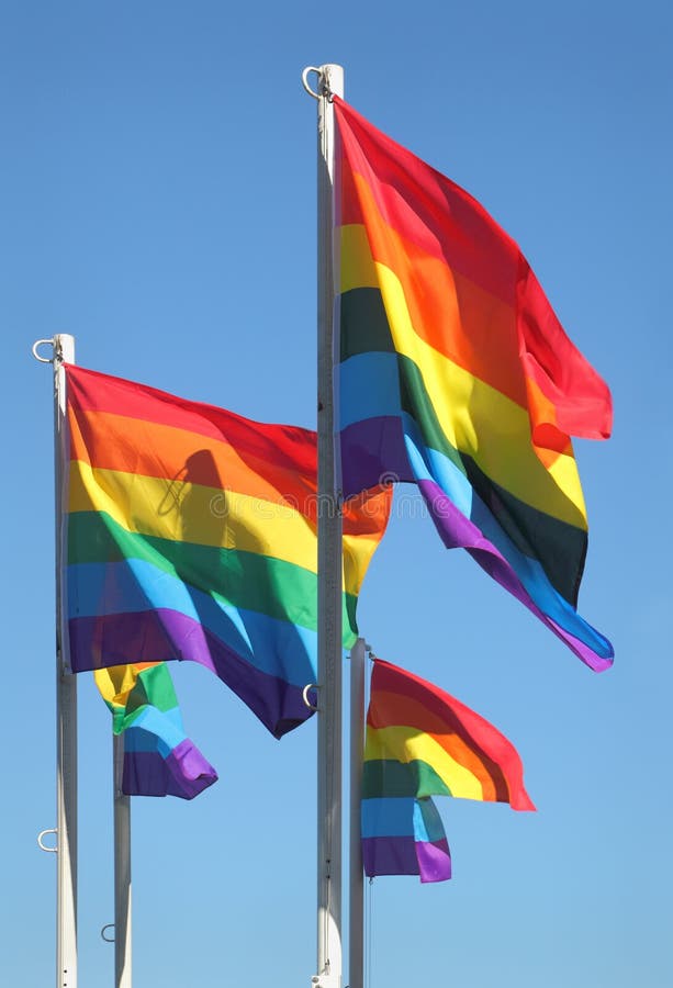 Pride Flags Gai, Vancouver, Colombie-Britannique Photo stock - Image du ...