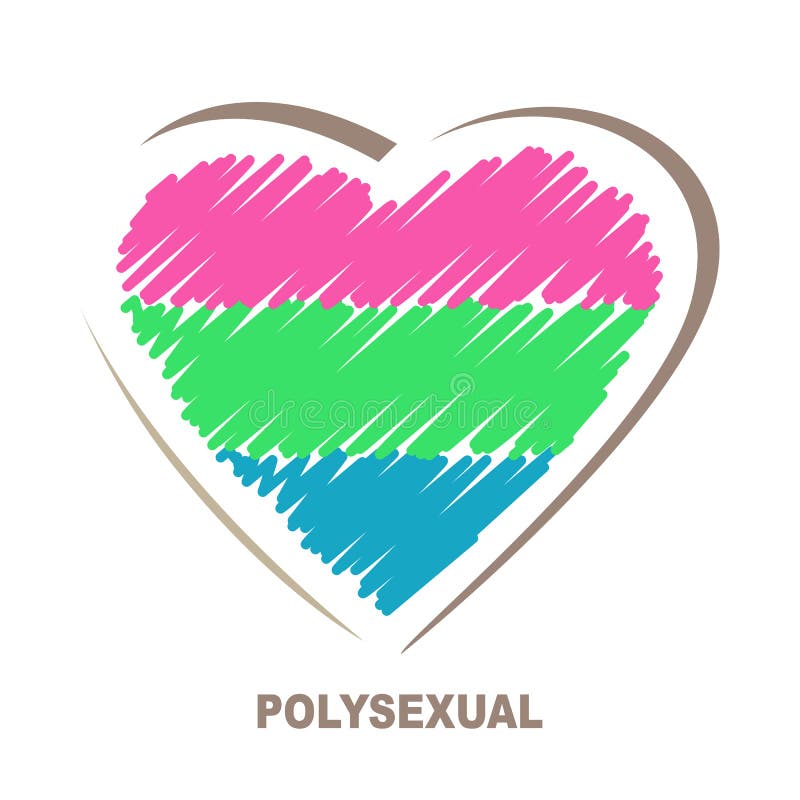 Banner With Polysexual Flag Lgbtqia Community Theme Vector Background