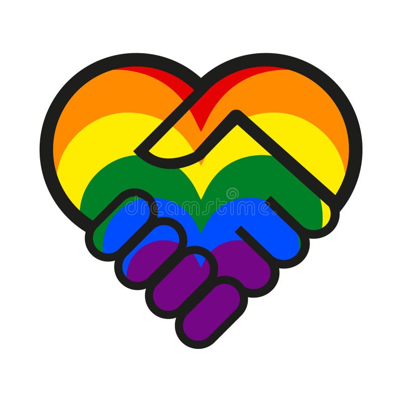 Pride handshake sign stock vector. Illustration of diversity - 177009656