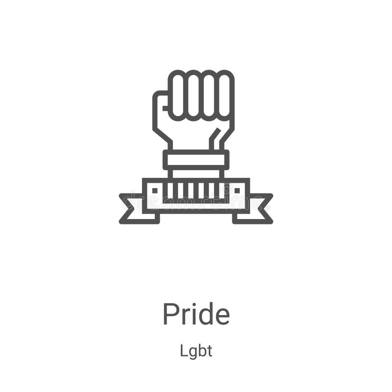 Pride Icon Vector from Lgbt Collection. Thin Line Pride Outline Icon ...
